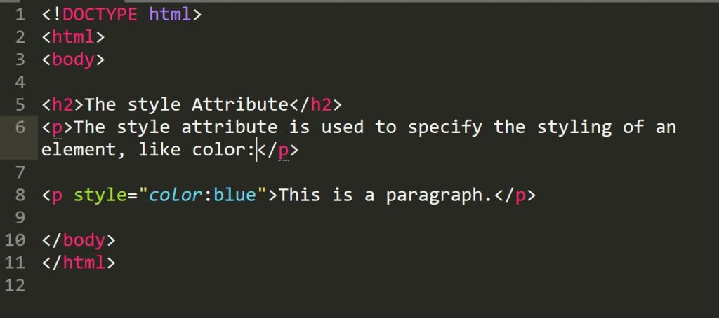Html Attributes Bcis Notes